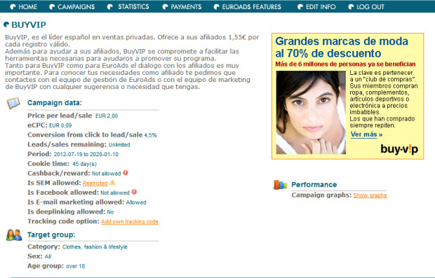 Programa de afiliacion Buyvip en Euroads: uno de los programas mas ...